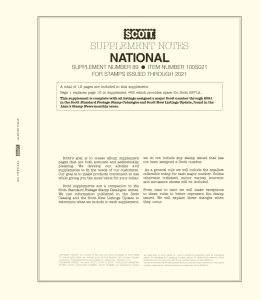 2021 Scott U.S. National Stamp Supplement #89 - 100S021