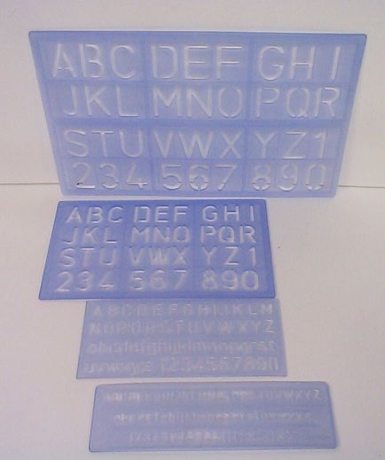 Westcott Westcott Alphabet And Number Lettering Guide, 3/4